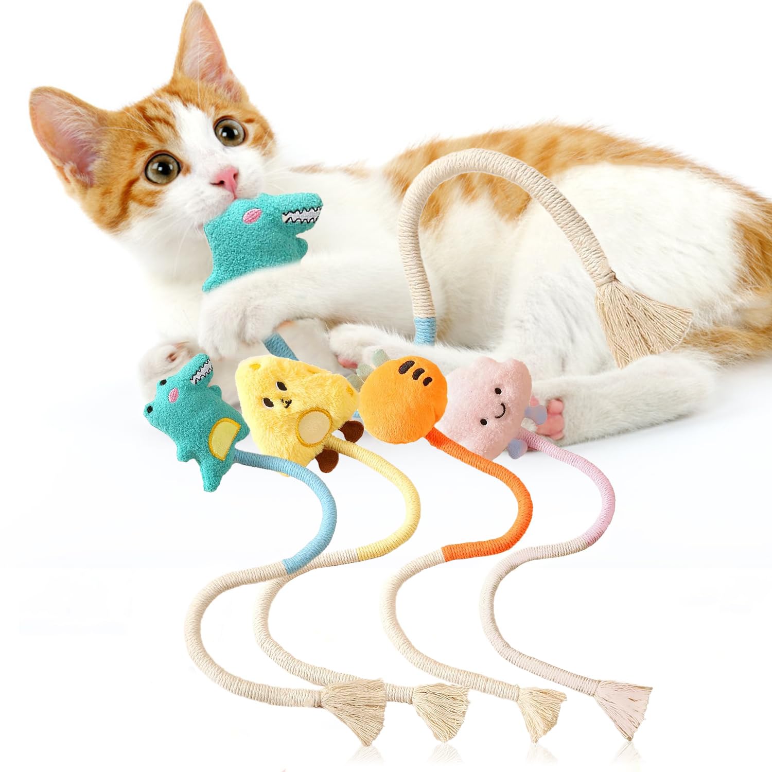 Amazon.com : SUPERPAWS Anti-Bite Catnip Toy Set-Cat Chew Toy for Indoor ...