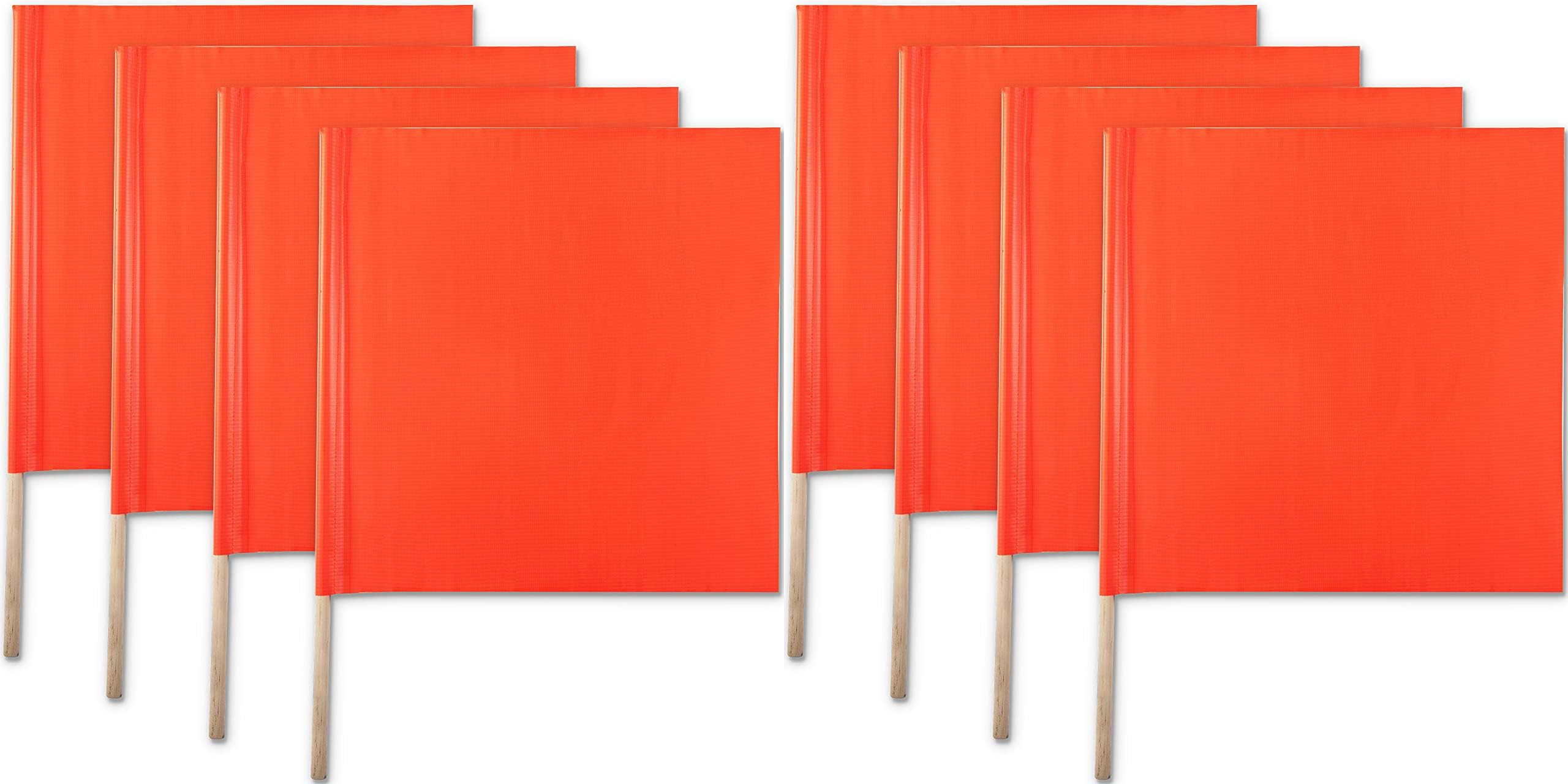 Amazon.com: 18 Inch X 18 Inch Orange Safety Flag Caution Flags for ...