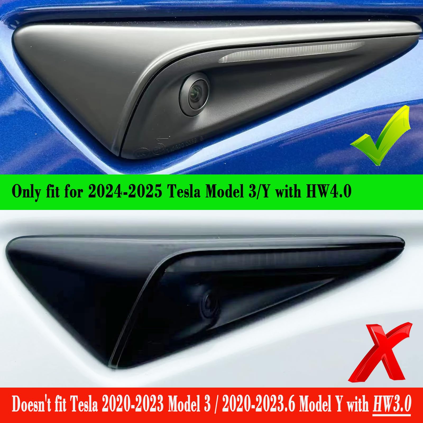 Snapklik.com : YHCDSEA For 2026 2025 2024 Tesla Model 3/Y HW4.0 Side ...