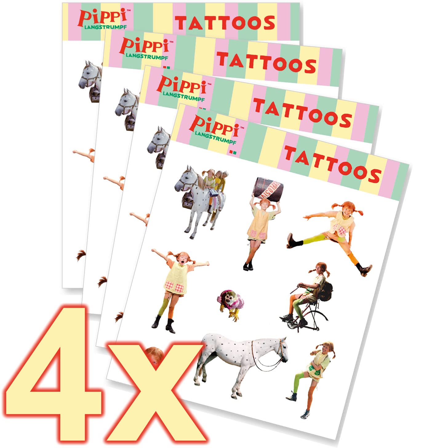 Pippi Langstrumpf Tattoo Klein