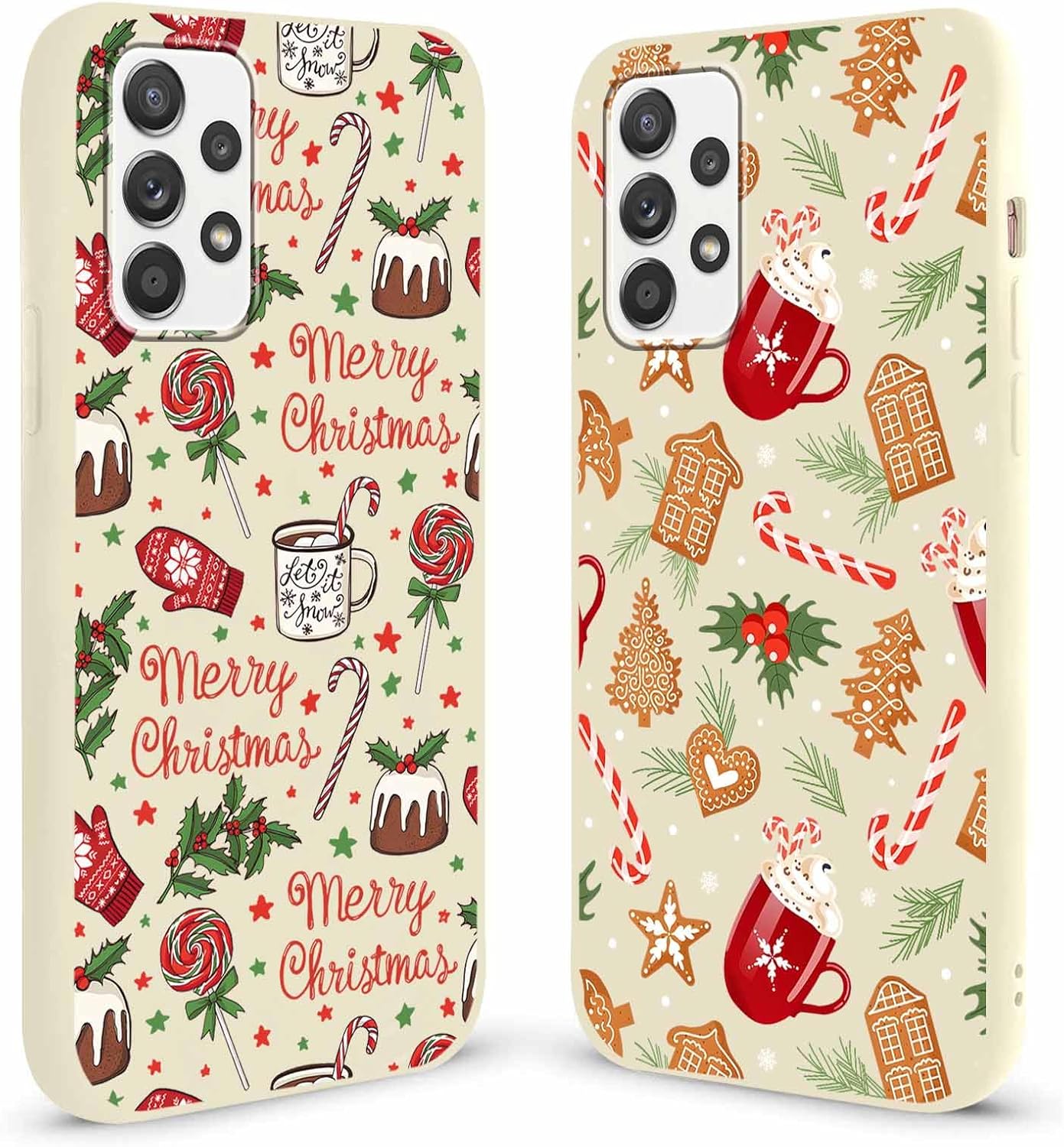 Amazon.com: Yomjew 2 Pack Merry Christmas Phone Case for Samsung Galaxy ...