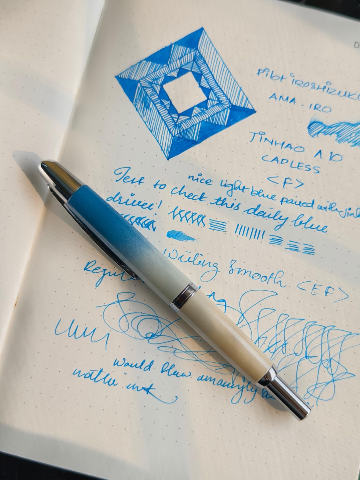 Jinhao 10 Capless Fountain Pen with Box,Retractable Fine Nib with Ink ...