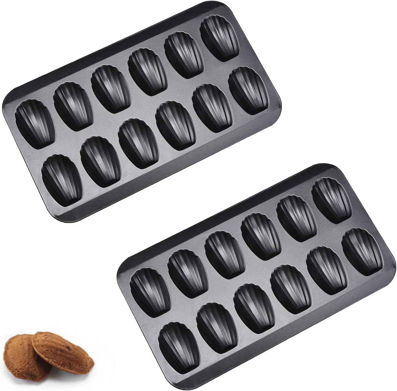 Amazon.com: Bellemain Madeleine Pan | 12-Well Madeleine Mold Makes 12 ...
