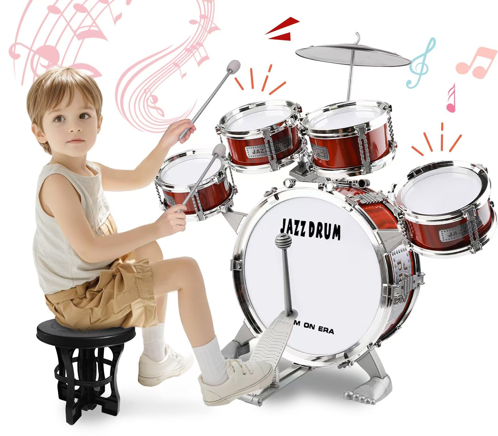 Amazon.com: Toy Drum Set for Toddlers Music Toys for 3 4 5 Year Old ...