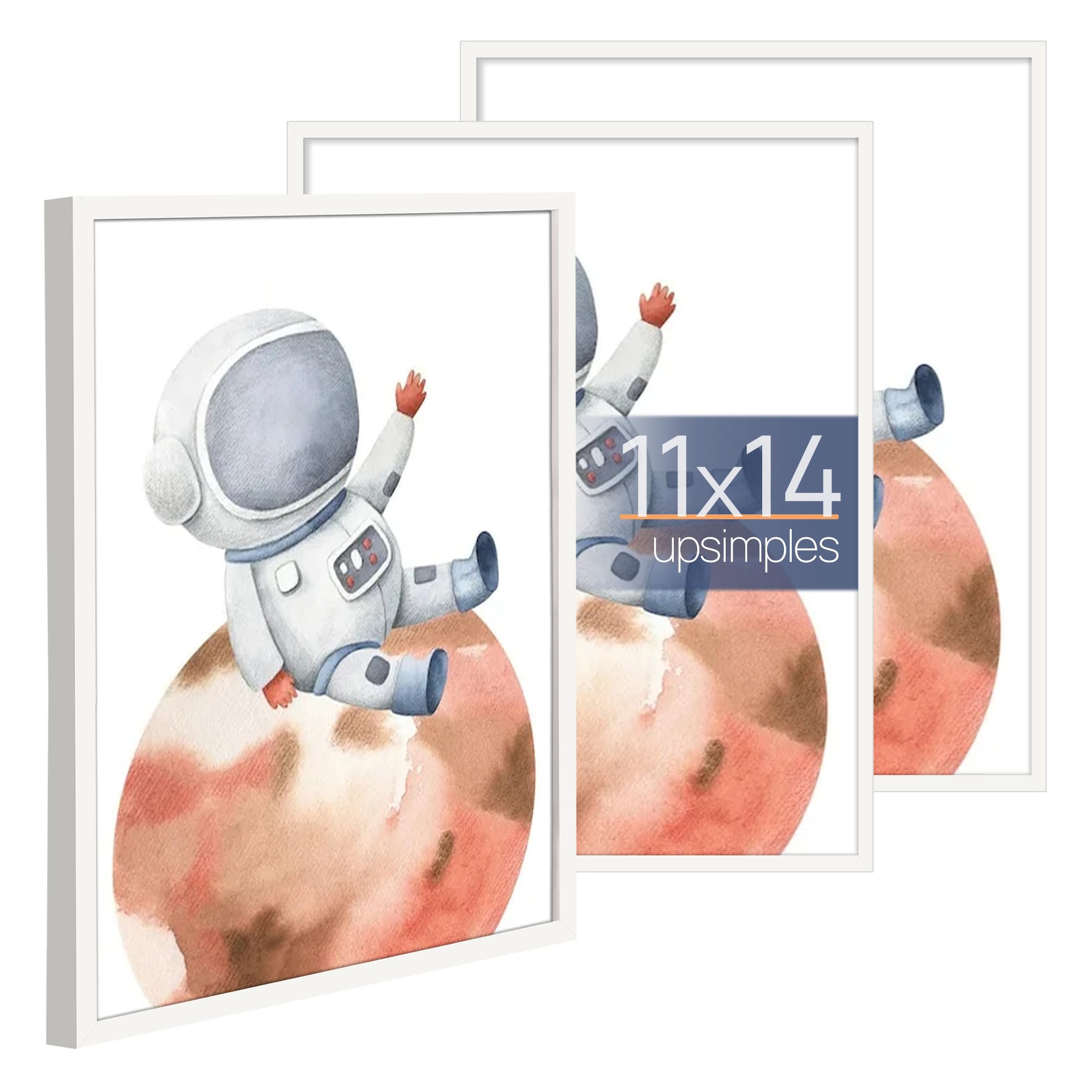 Snapklik.com : Upsimples 11x14 Picture Frame Set Of 3, Made Of High Definition Glass For 11 X 14 ...