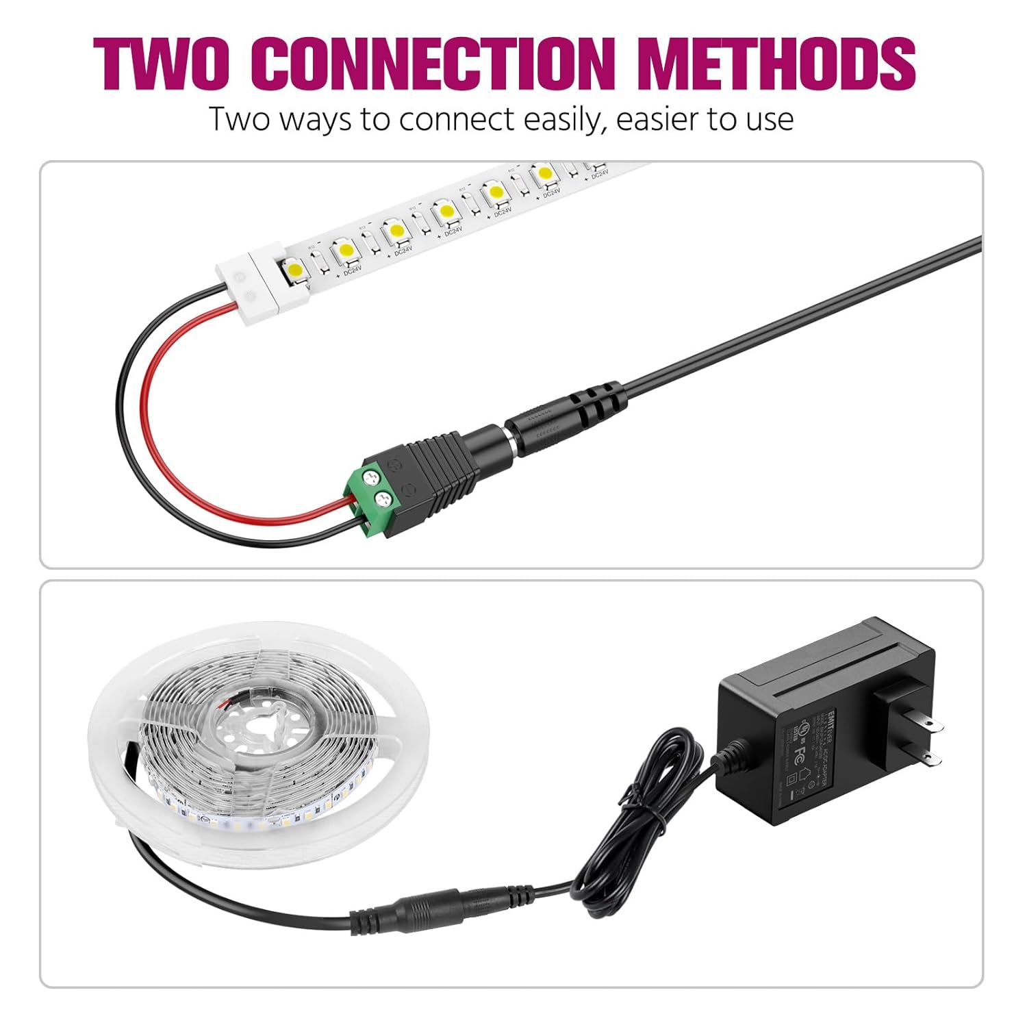 EMITEVER 24V Power Supply, 30W LED Power Adapter User Manual