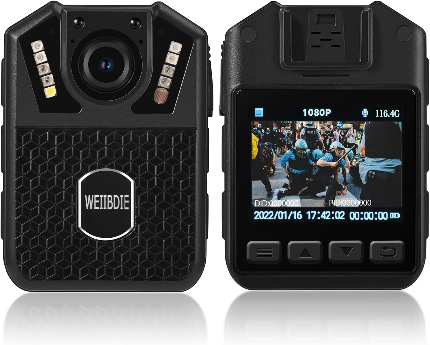 Amazon.com: WEIIBDIE Body Cameras with Audio and Video Recording,1080P ...