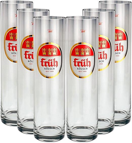 Früh Kölsch Gläser-Set – 6x Früh Kölsch Gläser Biergläser 0,3L : Amazon ...