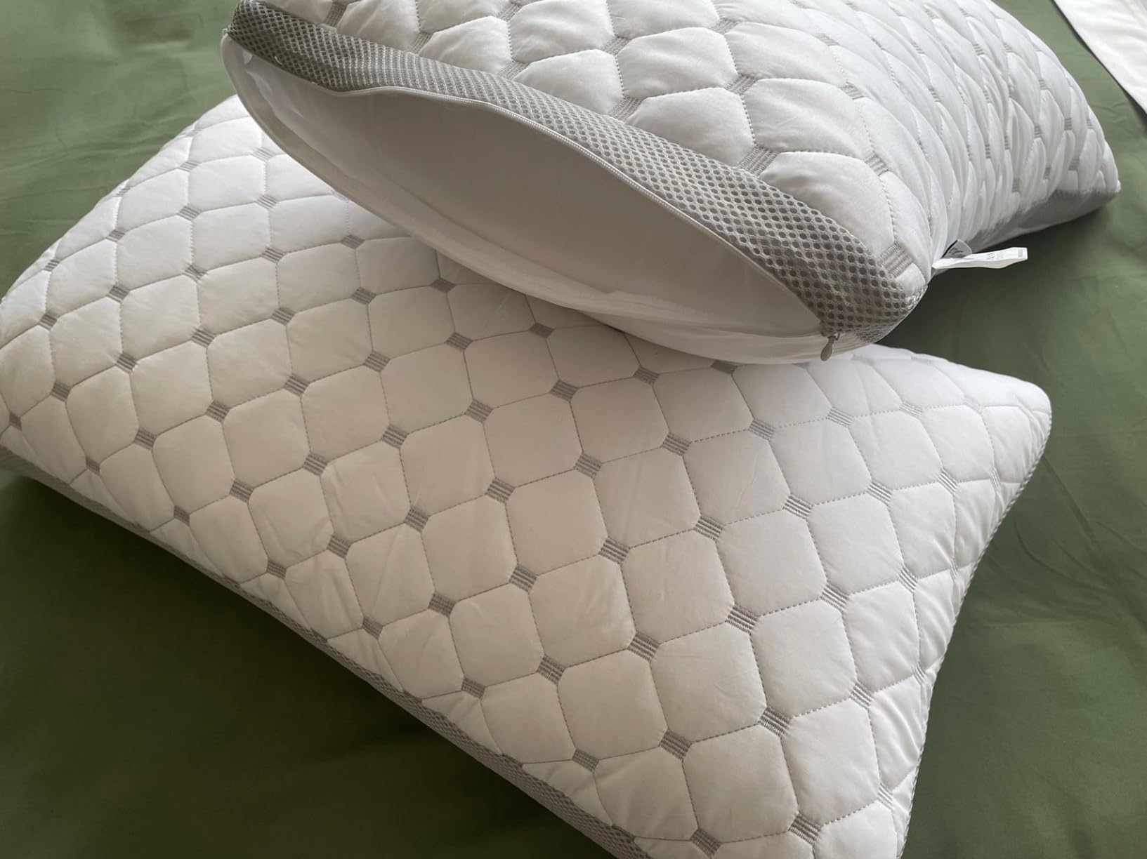 Gioia Casa Premium Bamboo Cooling Twin Pack Plush Down-Like Pillows ...