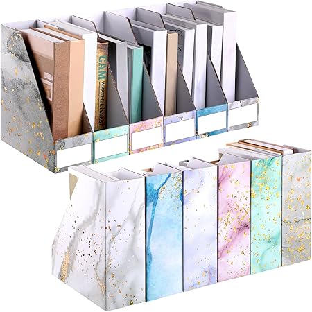 Amazon.com : Estune 24 Pack Magazine File Holder Marble Cardboard ...