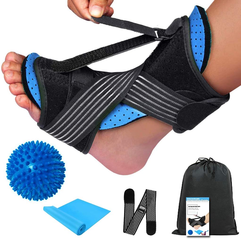 Amazon.com: Upgraded 2020 Night Splint for Plantar Fascitis Foot Drop ...