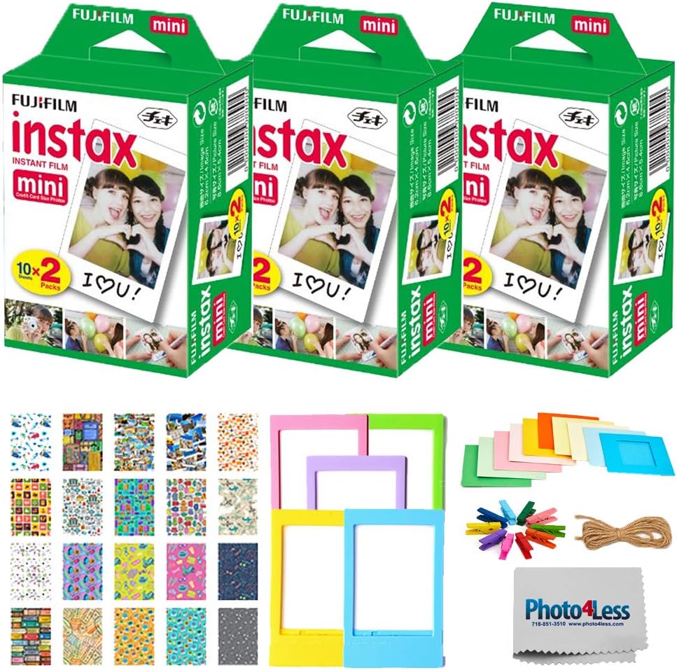 Amazon.com : Fuji Instax Mini Instant Film 40 Shots with Bonus 20 ...