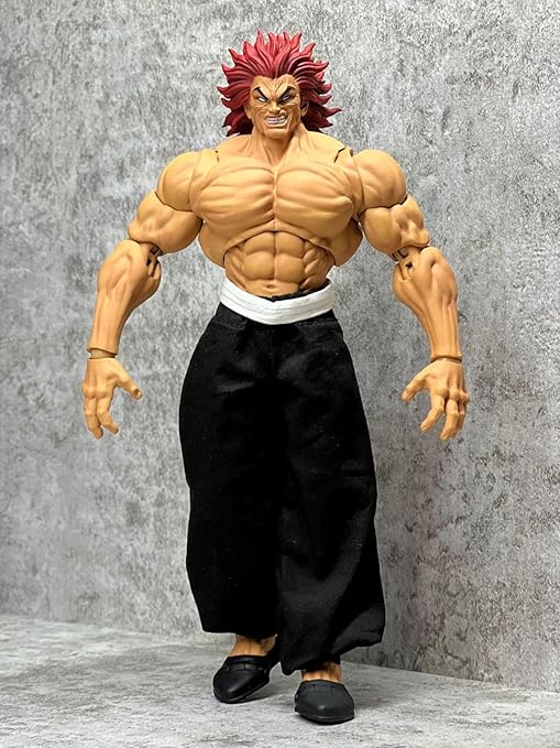 Amazon.com: Fininv Hanma Yujiro Action Figure Statue 7.1 Inch Anime ...