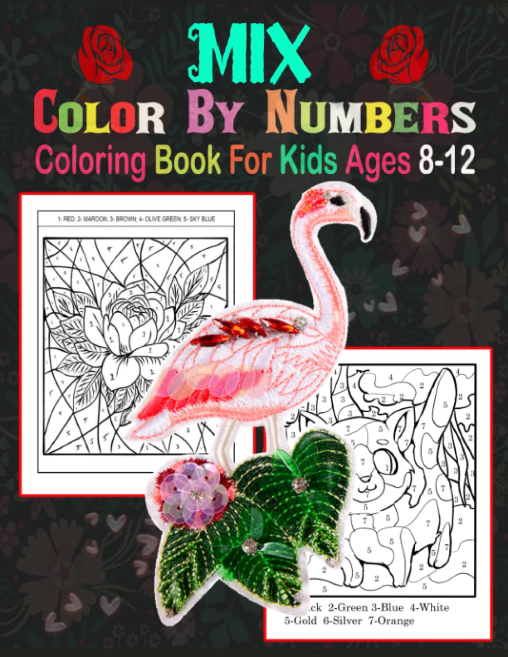 Buy MIX Color BY Numbers Coloring Book For Kids Ages 8 12 Large Print 