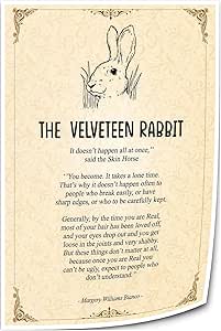 Amazon.com: Wajizvl The Velveteen Rabbit Poem Wall Art Poetry Classic ...