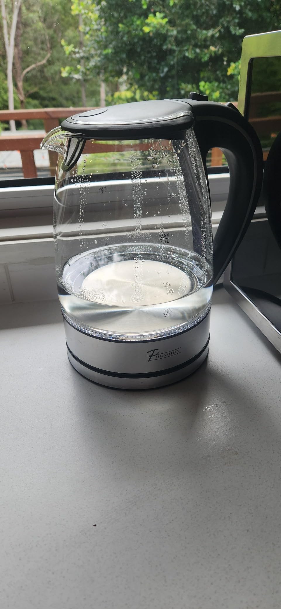 Pursonic Glass Kettle Electric LED Light Kitchen Water Jug Stainless ...