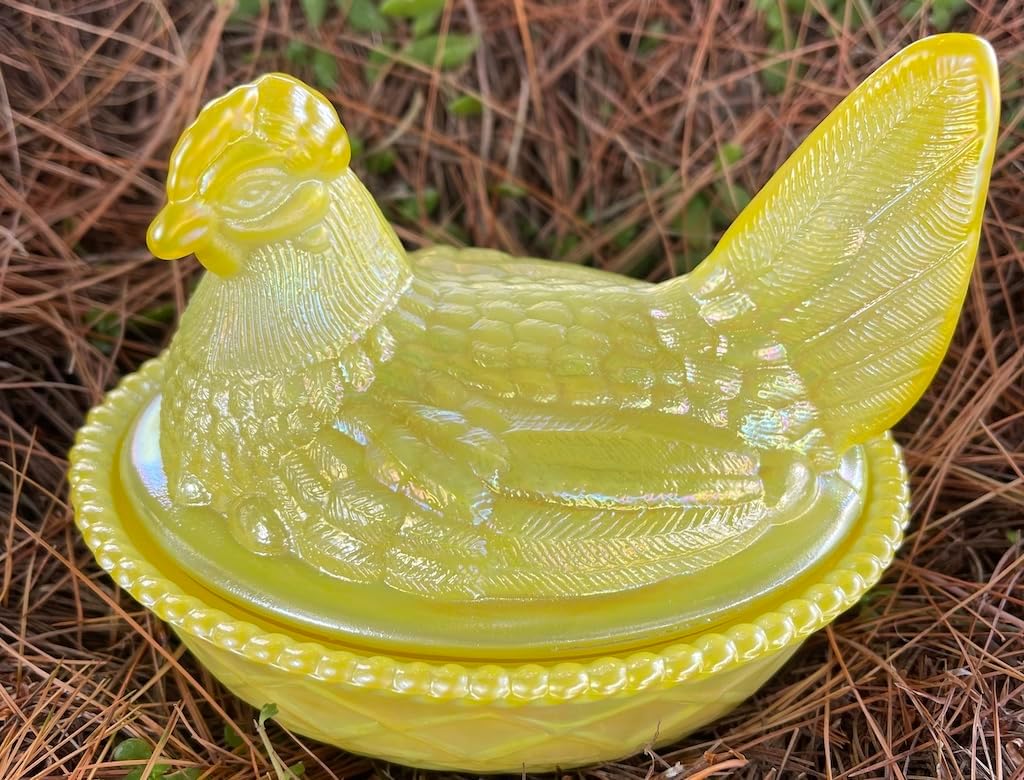 Amazon.com: Covered Chicken Dish - 2 Piece Hen - Westmoreland Glass ...