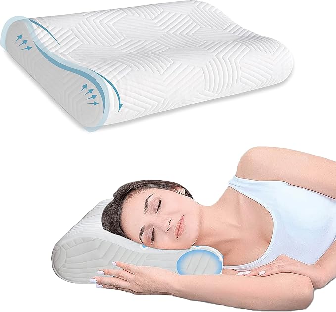 Amazon.com: lomenmon Side Sleeper Pillow Orthopedic Cervical Support ...