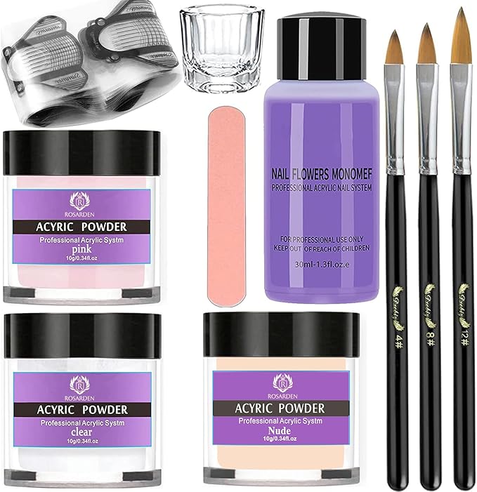 Acrylic Nail Kit - Acrylic Powder and Liquid Set , with Pink White ...