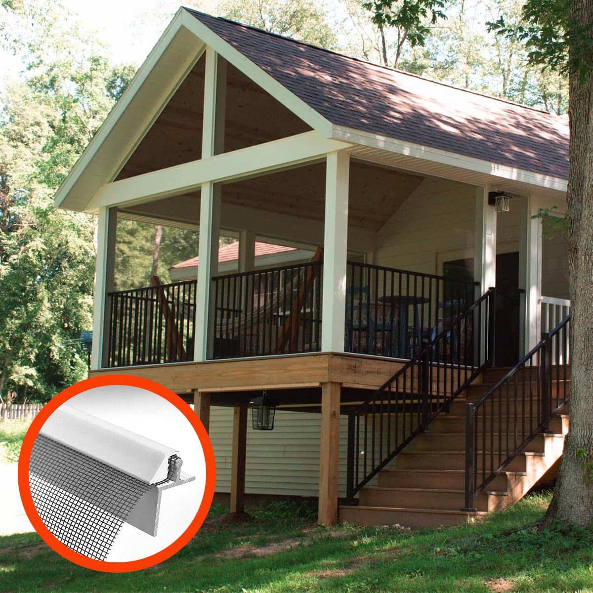 Diy Screened Porch Kit No Spline 90 Degree Screen Porch System DIY