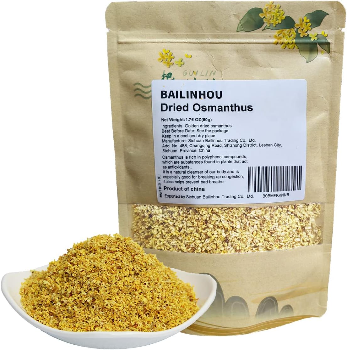 Dry osmanthus fragrans 50g, Dried osmanthus flower Herb Leaf Tea for ...