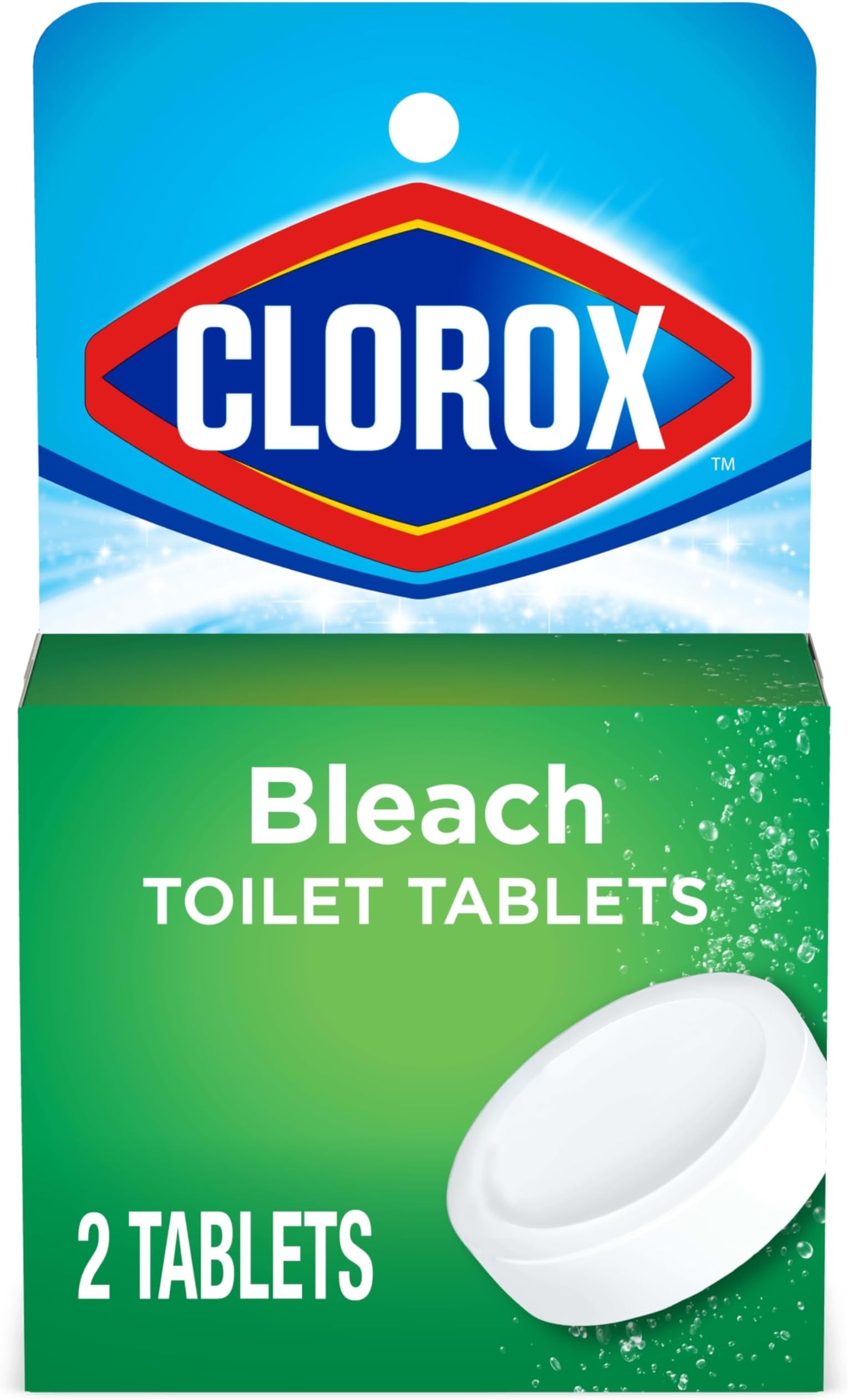 Amazon.com: Clorox Ultra Clean Toilet Tablets Bleach 2 Count, 3.5 ...