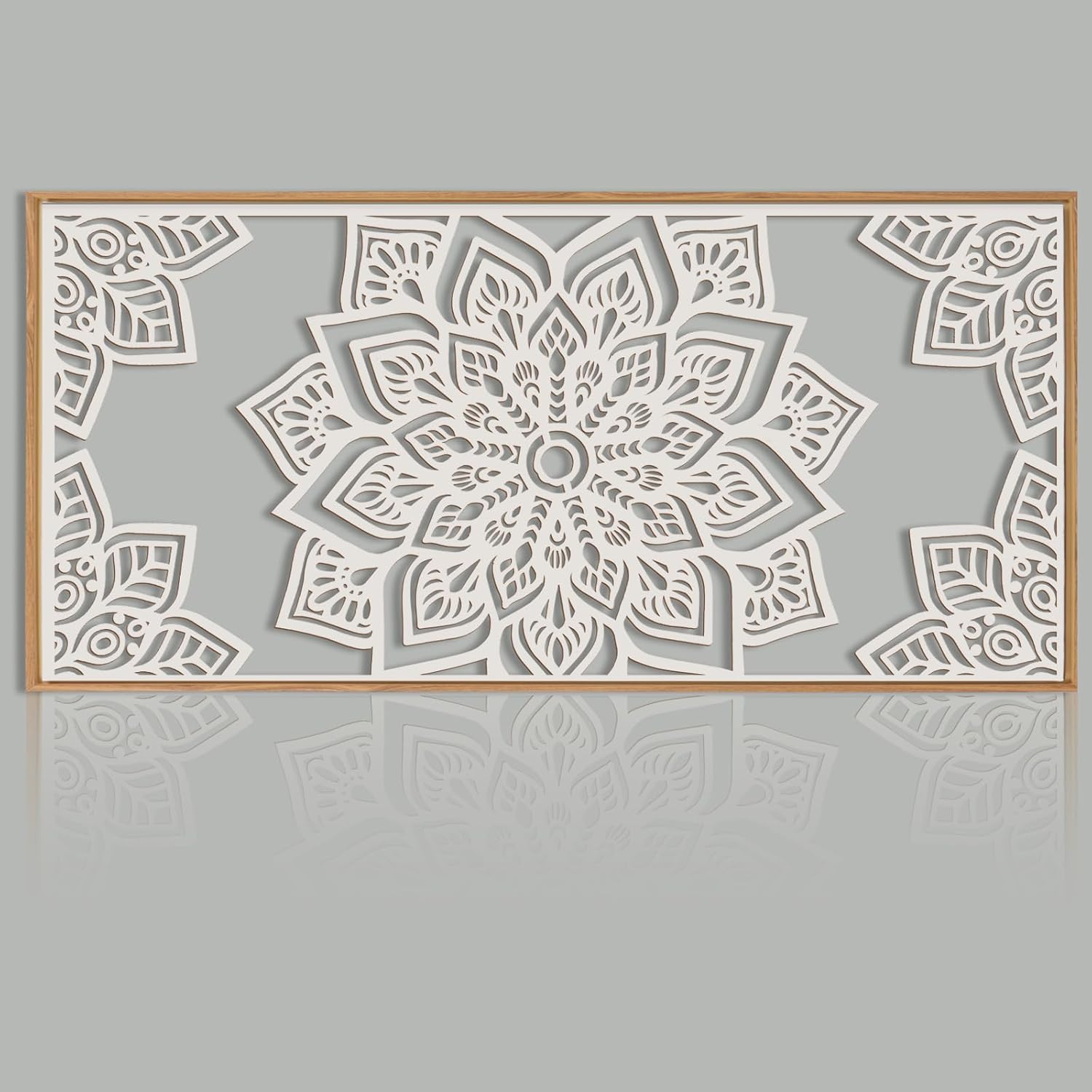 Amazon.com: IARTTOP Wooden Mandala Wall Art Flower Mandala Art Wall ...