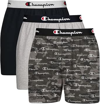 Champion Men's Cotton Stretch 3 Pack Boxer Shorts at Amazon Men’s ...