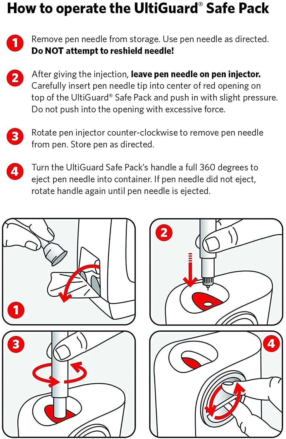 Buy All-In-One UltiGuard Safe Pack Pen Needles and Sharps Container for ...