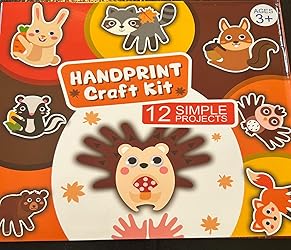 Amazon.com: WATINC 12Pcs Woodland Animal Handprint Art Craft, Rabbit ...
