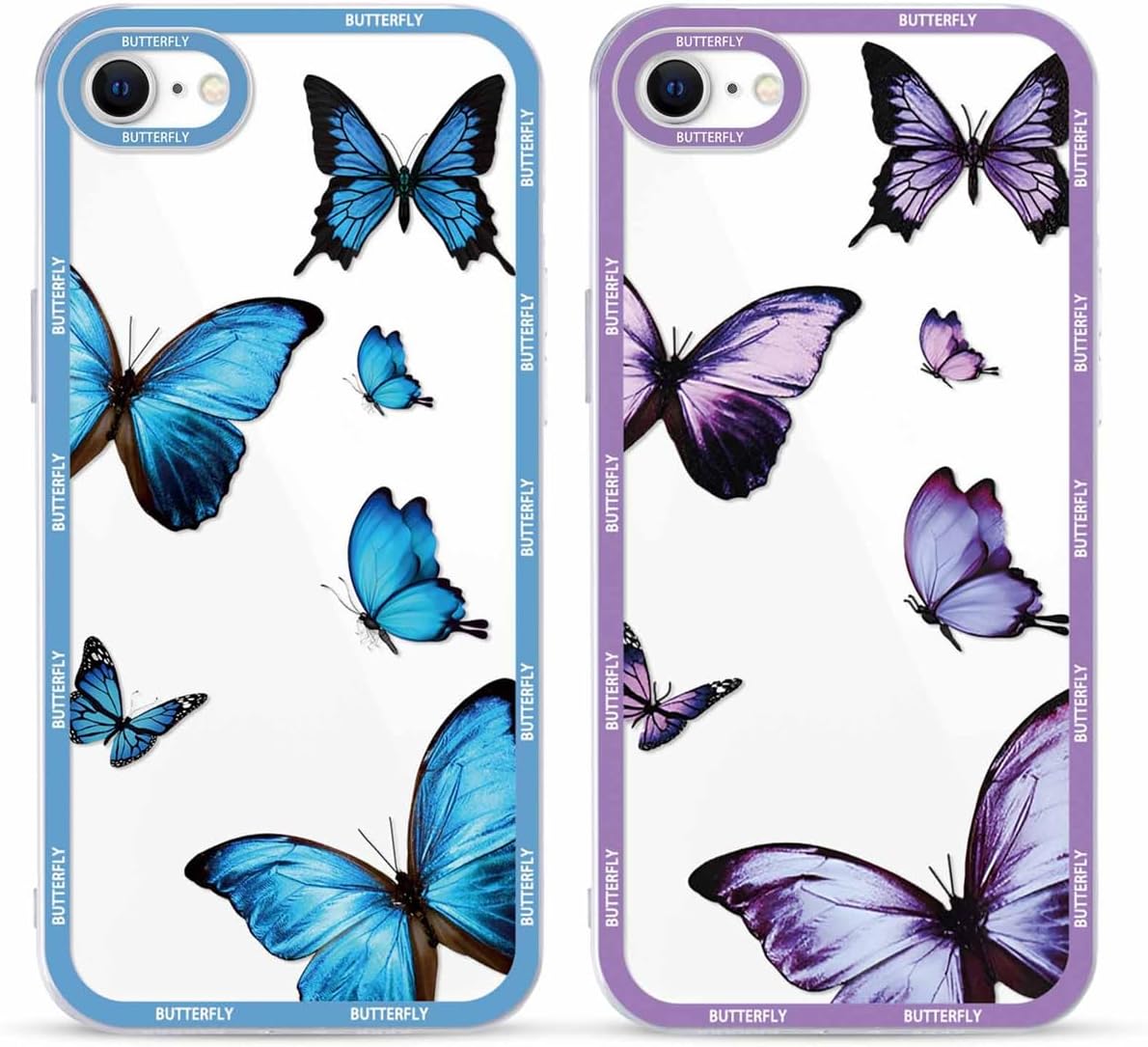 Yoedge 2 pièces Transparent Coque pour iPhone 8/7/ SE 2022/ SE 2020 4,7 ...