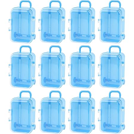 Amazon.com: Framendino, 8 Pack Plastic Mini Suitcase Tiny Travel ...