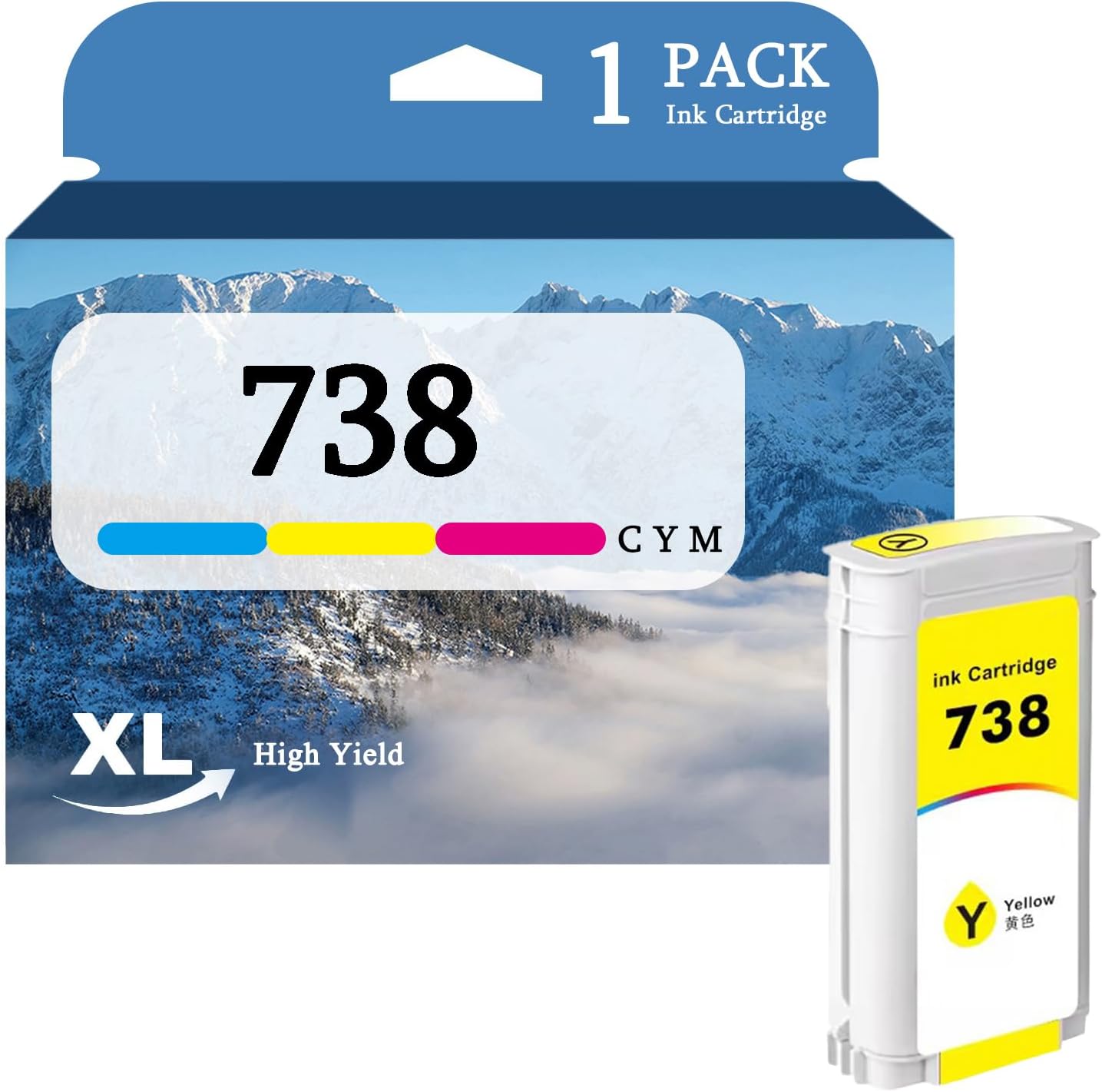 Amazon.com: JENASONG 738 Ink Cartridges Compatible for HP 738 Ink ...