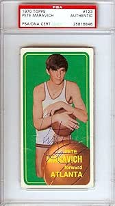 Pistol Pete Maravich Autographed Signed 1970 Topps Rookie Card Hawks ...