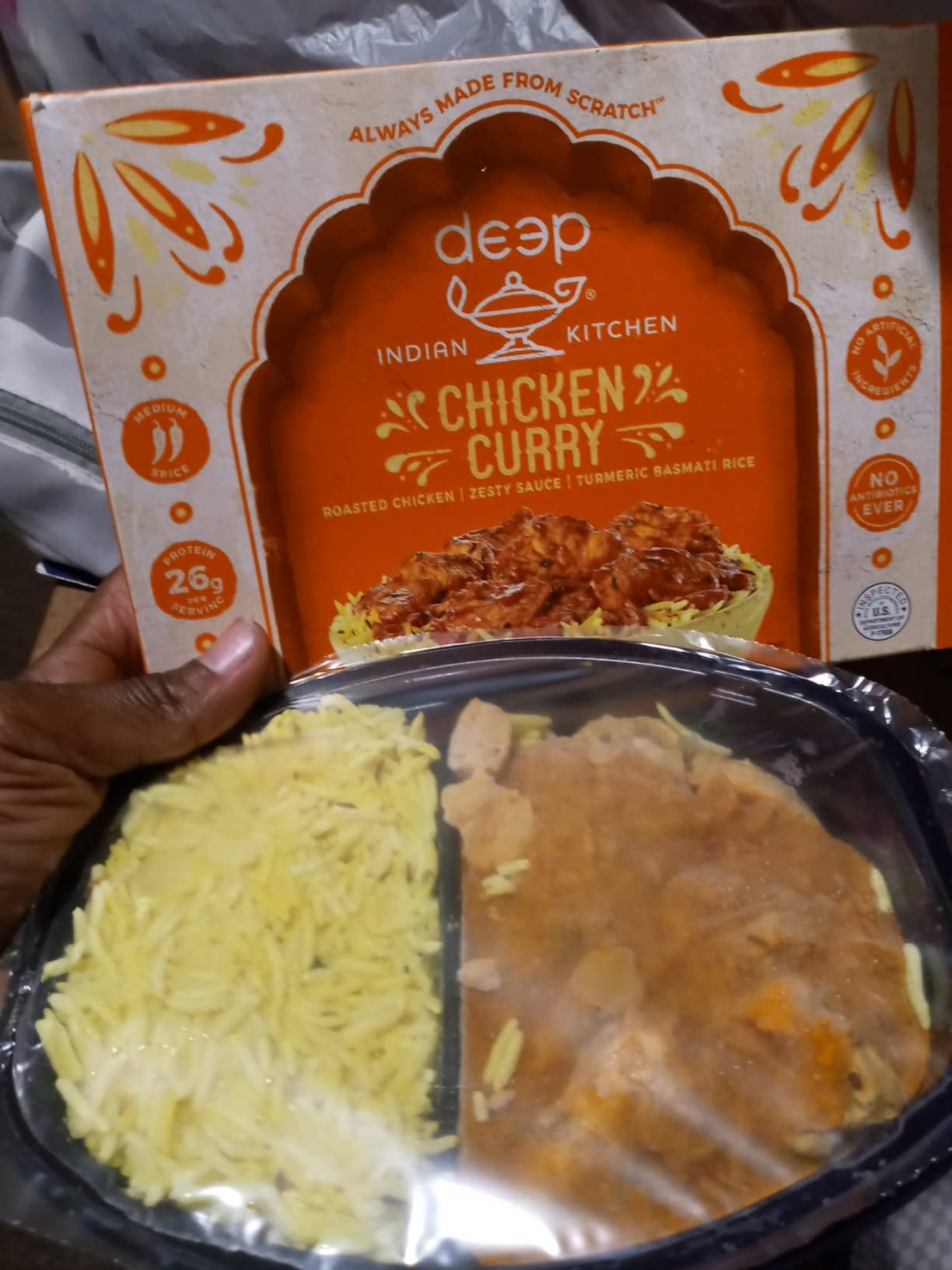 Amazon.com: Deep Indian Kitchen, Chicken Curry Rice, 9oz (Frozen ...