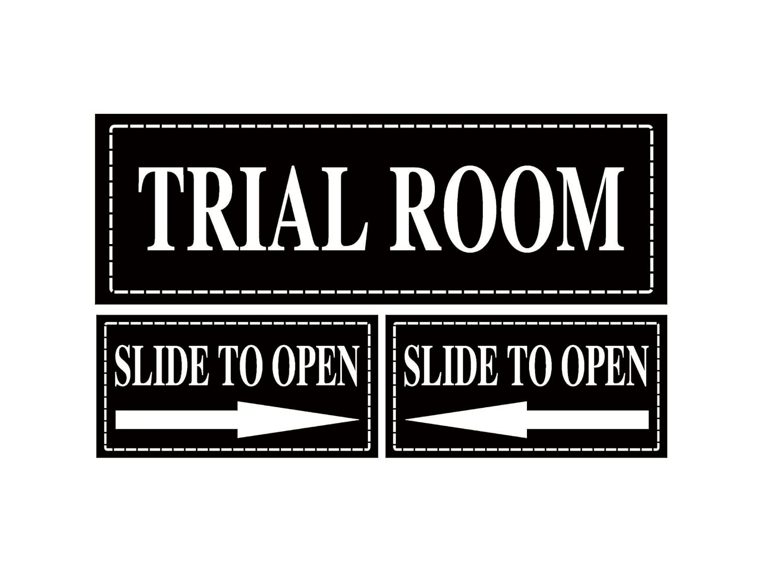 Good Print Zone : Trial Room Sign Board, Slide to Open Sticker For Door ...