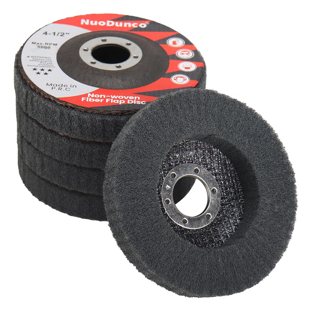 NuoDunco 5Pcs 600# Scour Flap Disc 4 1/2 Inch Brush Polishing Wheel for ...