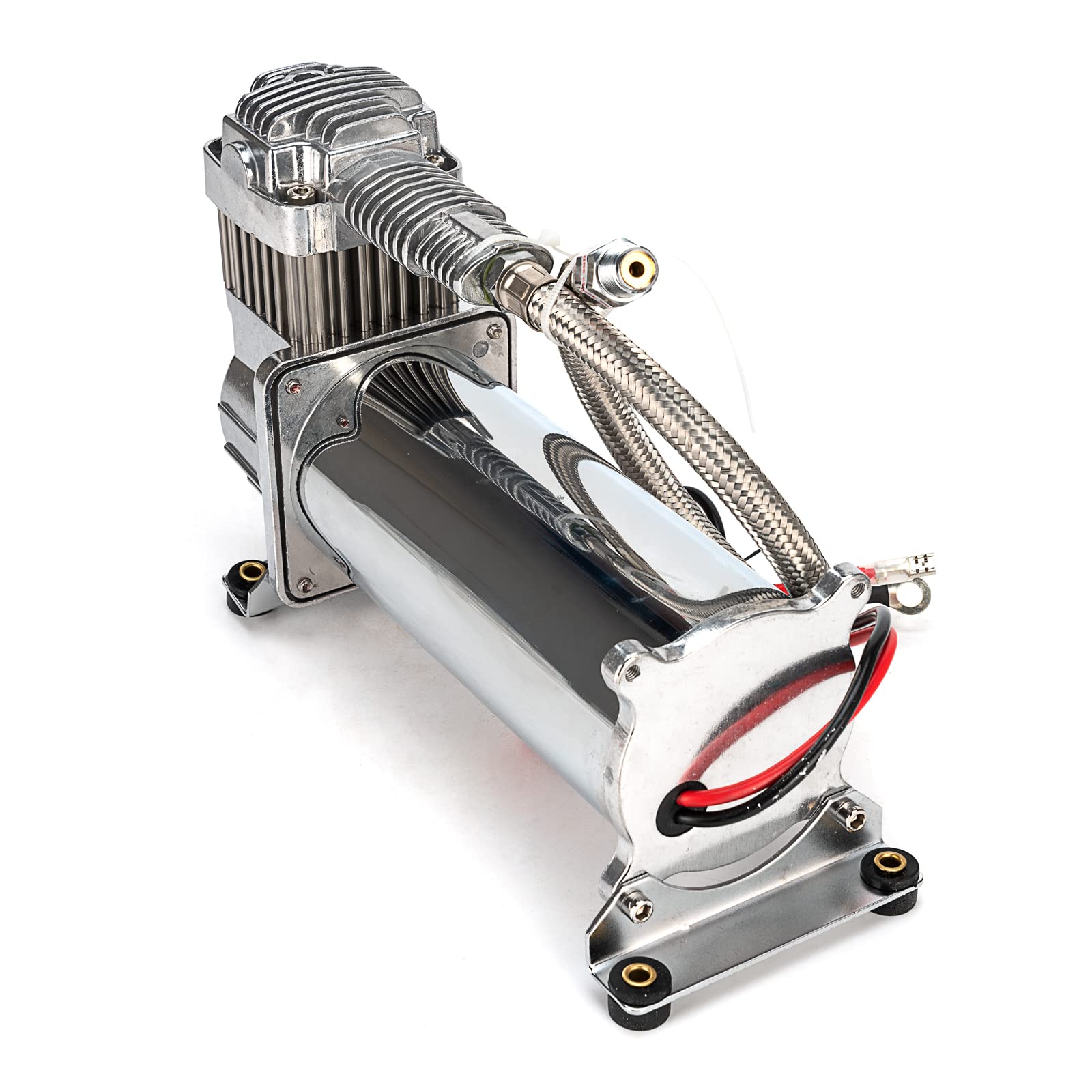 FOMIUZY Chrome 580 Air Compressors System Kit 5 Gal Tank 180 Psi Off ...