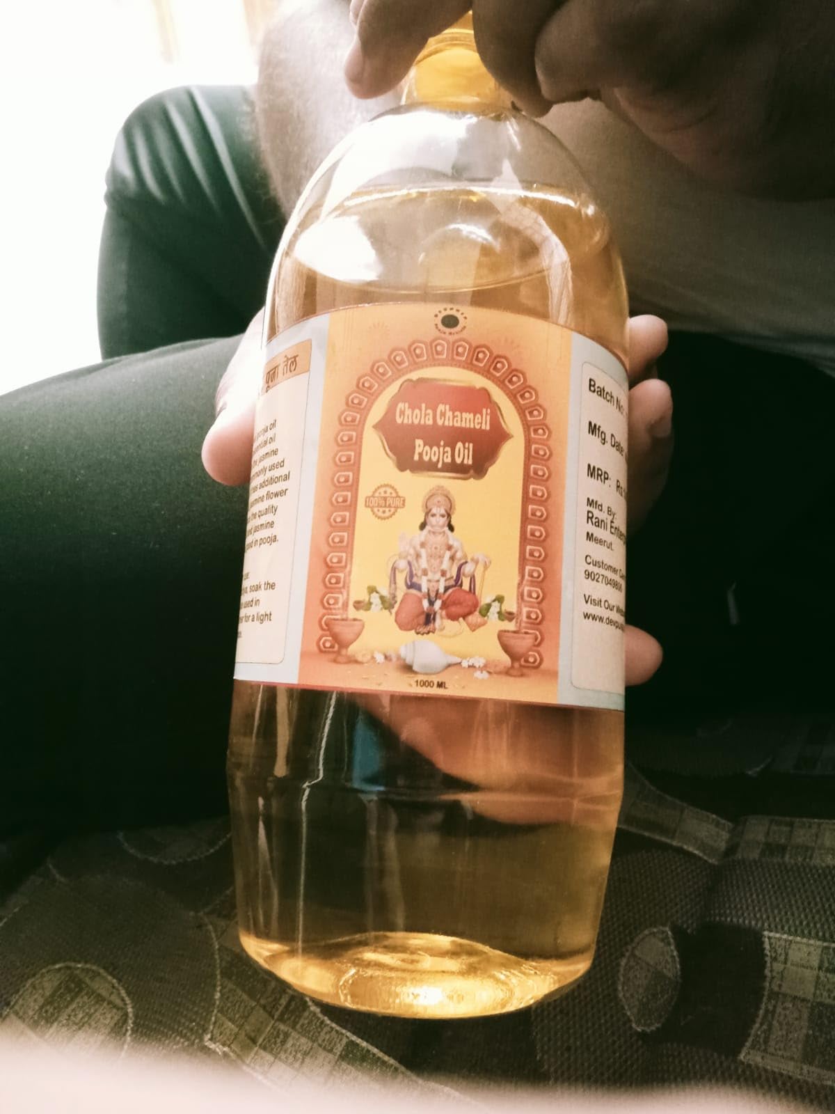 DevPusp - Chola Chameli (Jasmine) Pooja Oil - 1000 ML For Hawan, Chola ...