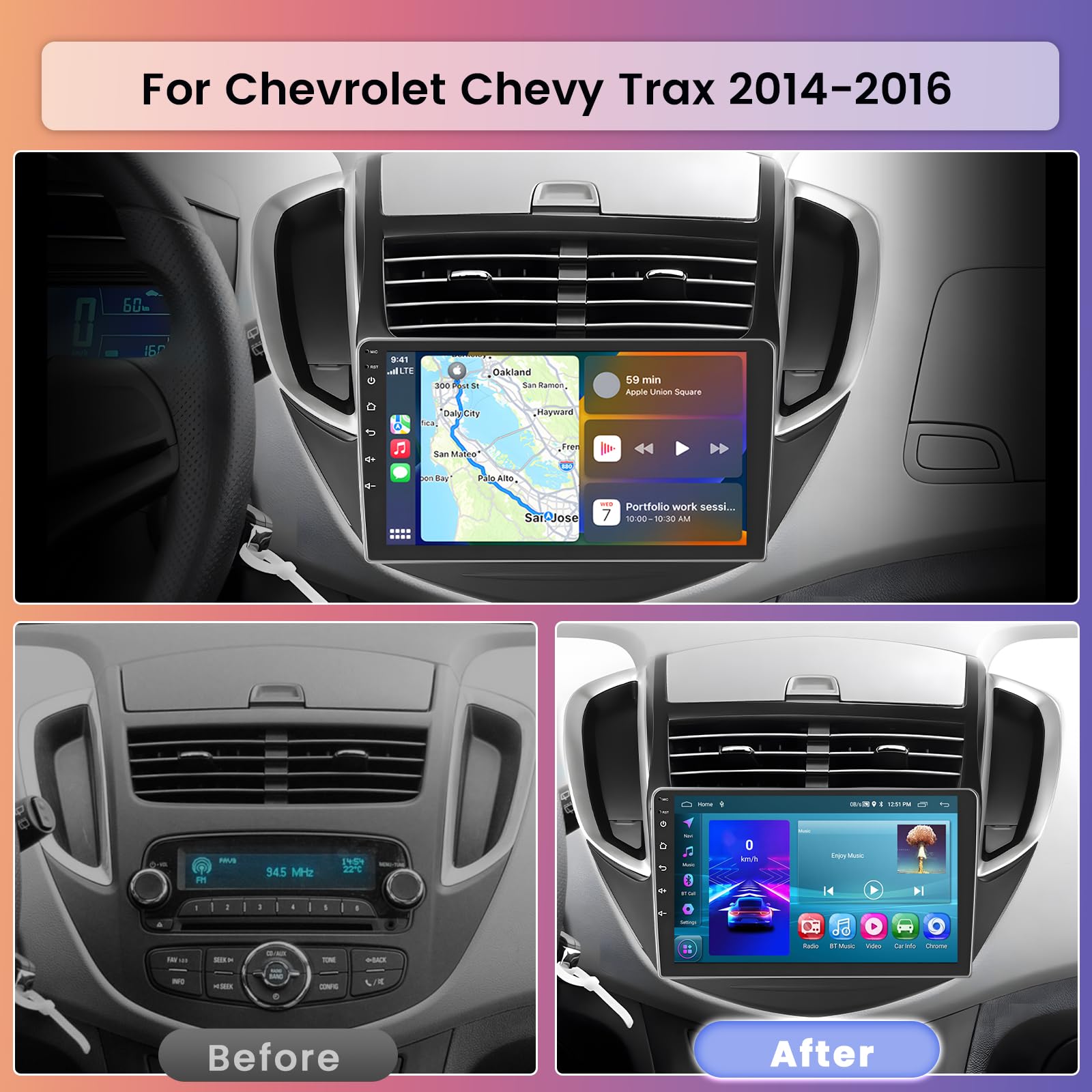 Snapklik.com : Android Car Stereo For Chevrolet Chevy Trax 2014-2016 ...