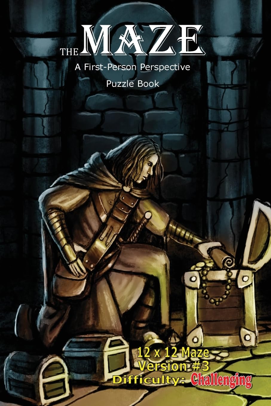 The Maze: A First-Person Perspective Puzzle Book Challenging 12x12 ...
