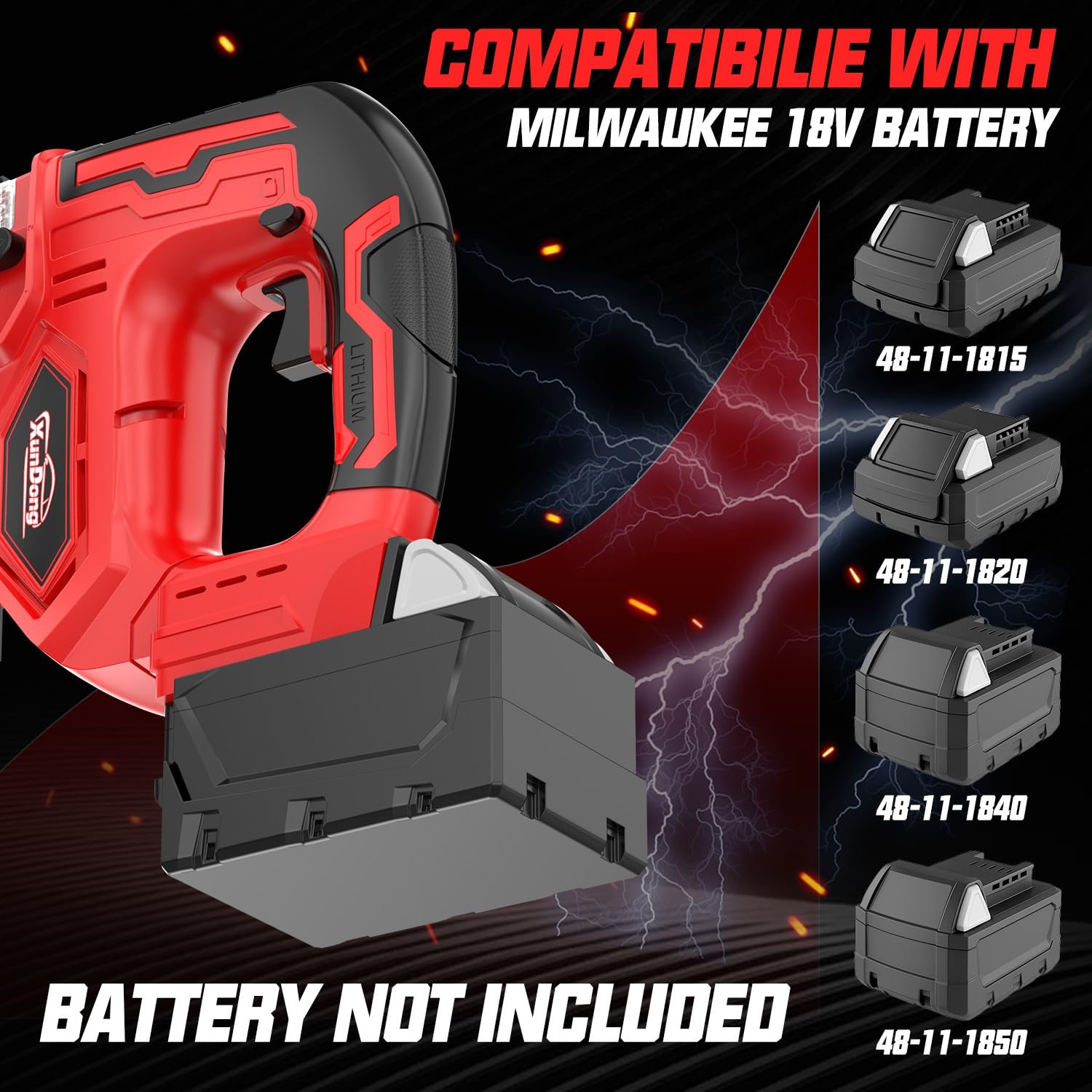 Snapklik.com : Cordless Jig Saw For Milwaukee 18V Battery, 2900RPM Max ...