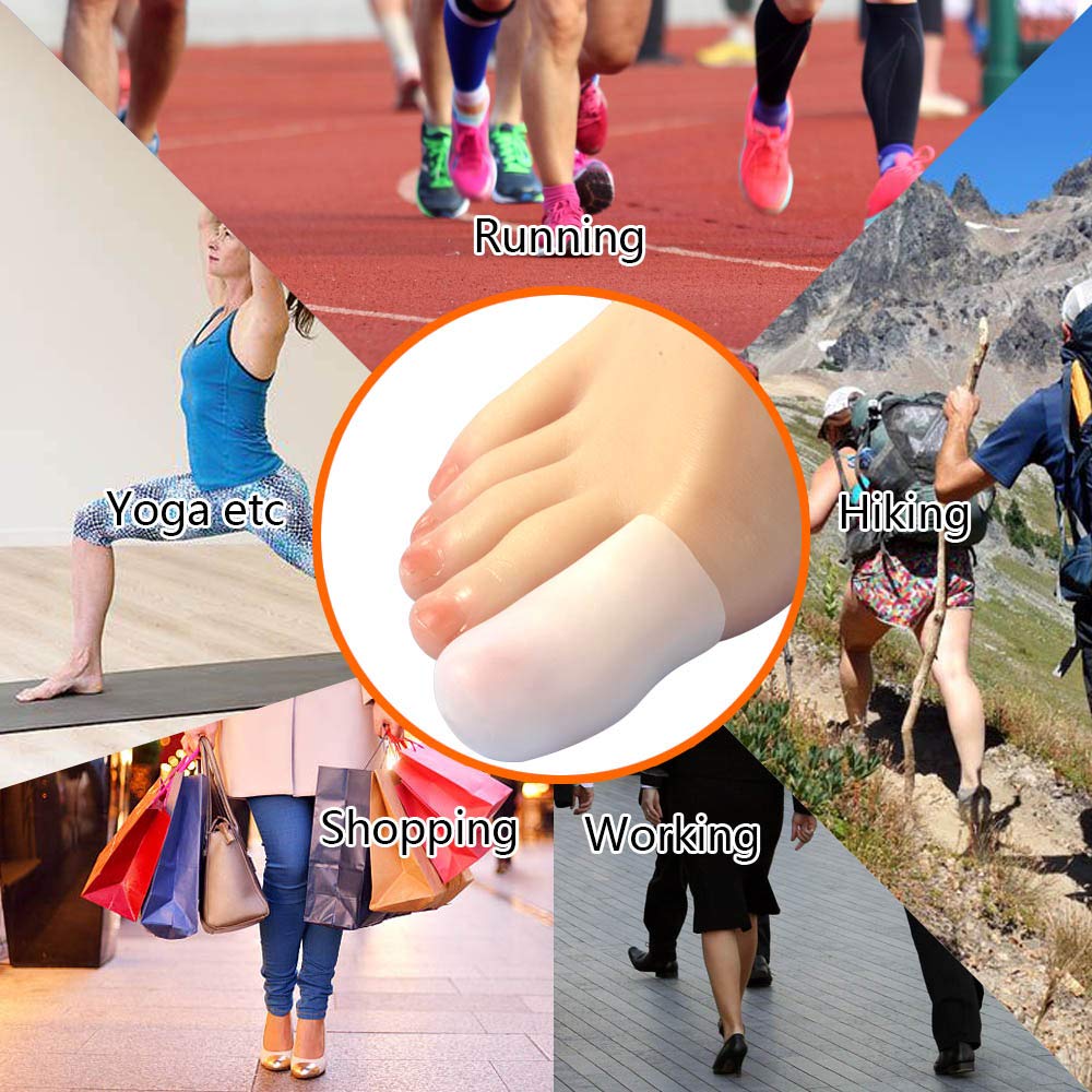 Hoogoo 10 Pack Big Toe Caps and Protectors, Gel Toe Covers, Protect Toe ...