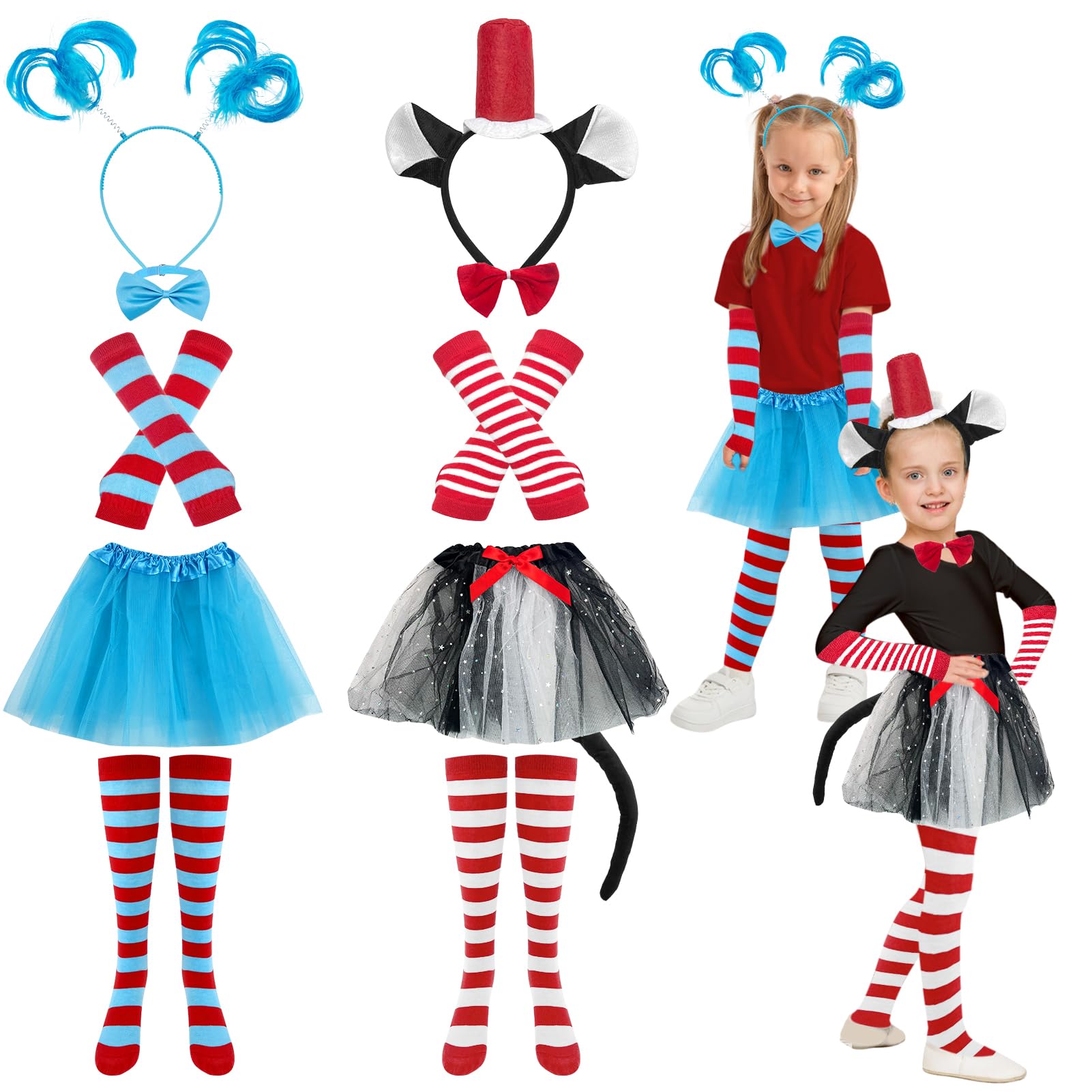 Amazon.com: Sibosen 11 Pcs Halloween Tulle Tutu Costume and Cat Theme ...