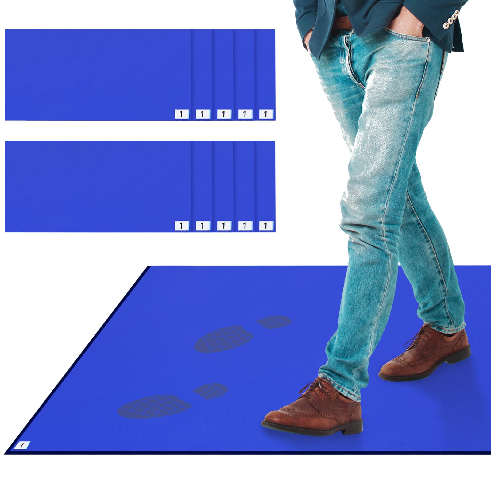 Snapklik.com : 300 Sheets 24" X 36" Sticky Rubber Mat Tacky Blue ...