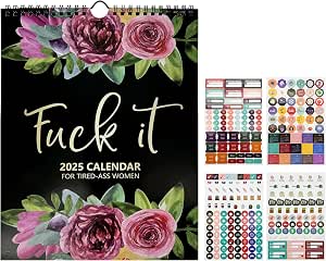 MultiValue Calendar for Tired-Ass Women, Funny Wall Calendar Planner ...