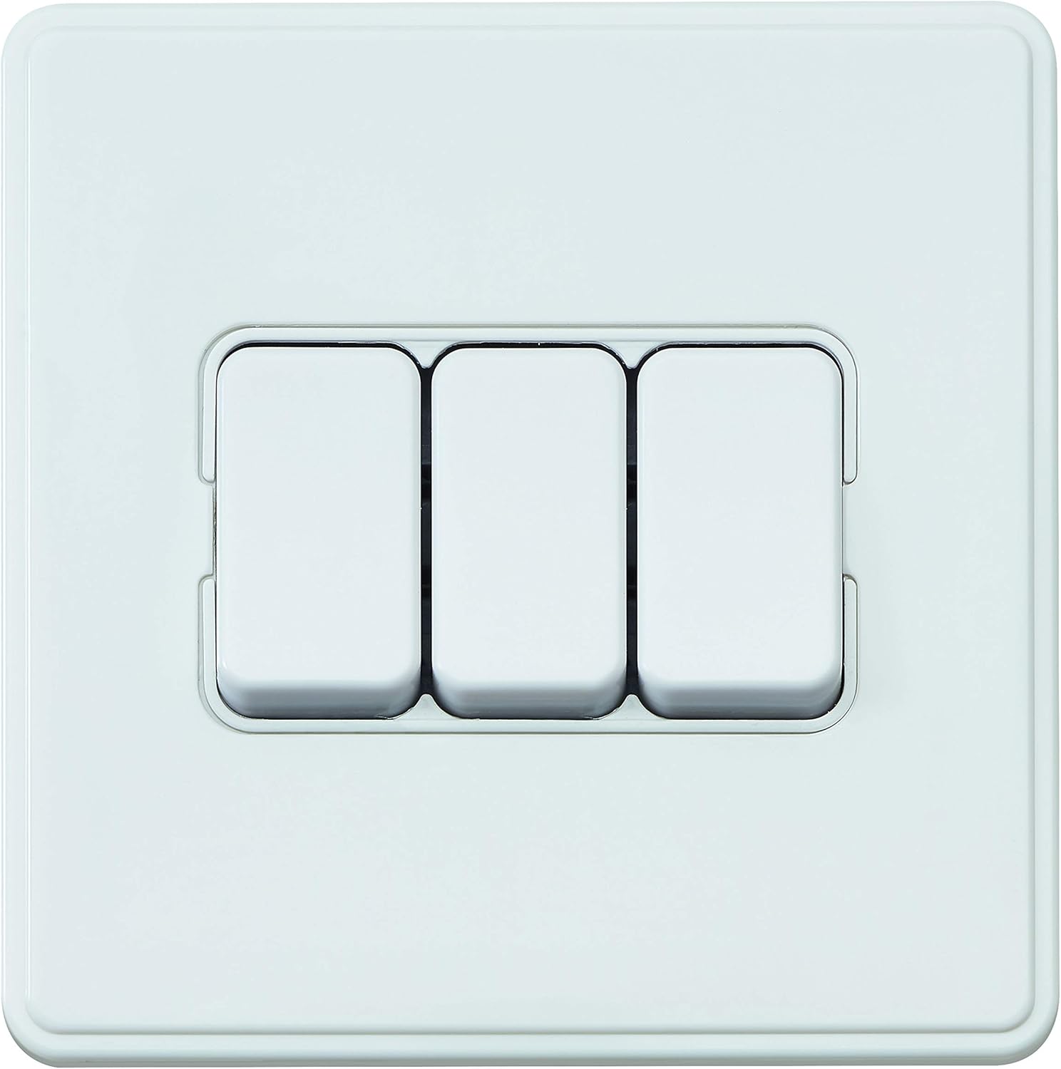 MK Dimensions 3 Gang SP 2 Way 10A Switch White Module : Amazon.co.uk ...