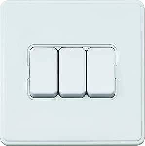 MK Dimensions 3 Gang SP 2 Way 10A Switch - Amazon.com
