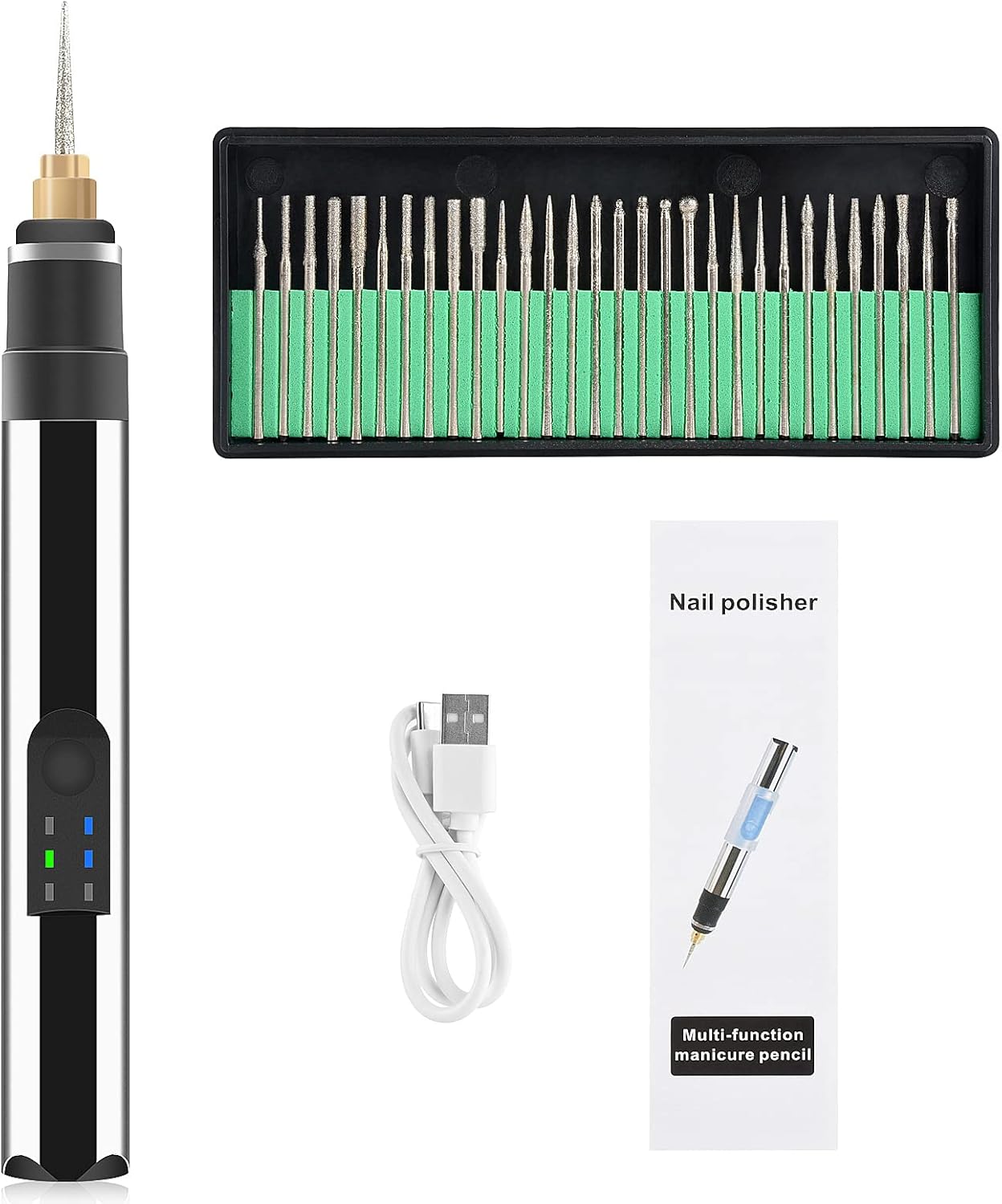 Electric Engraving Tool Kit, 25W USB Cordless Rechargeable Engraving ...