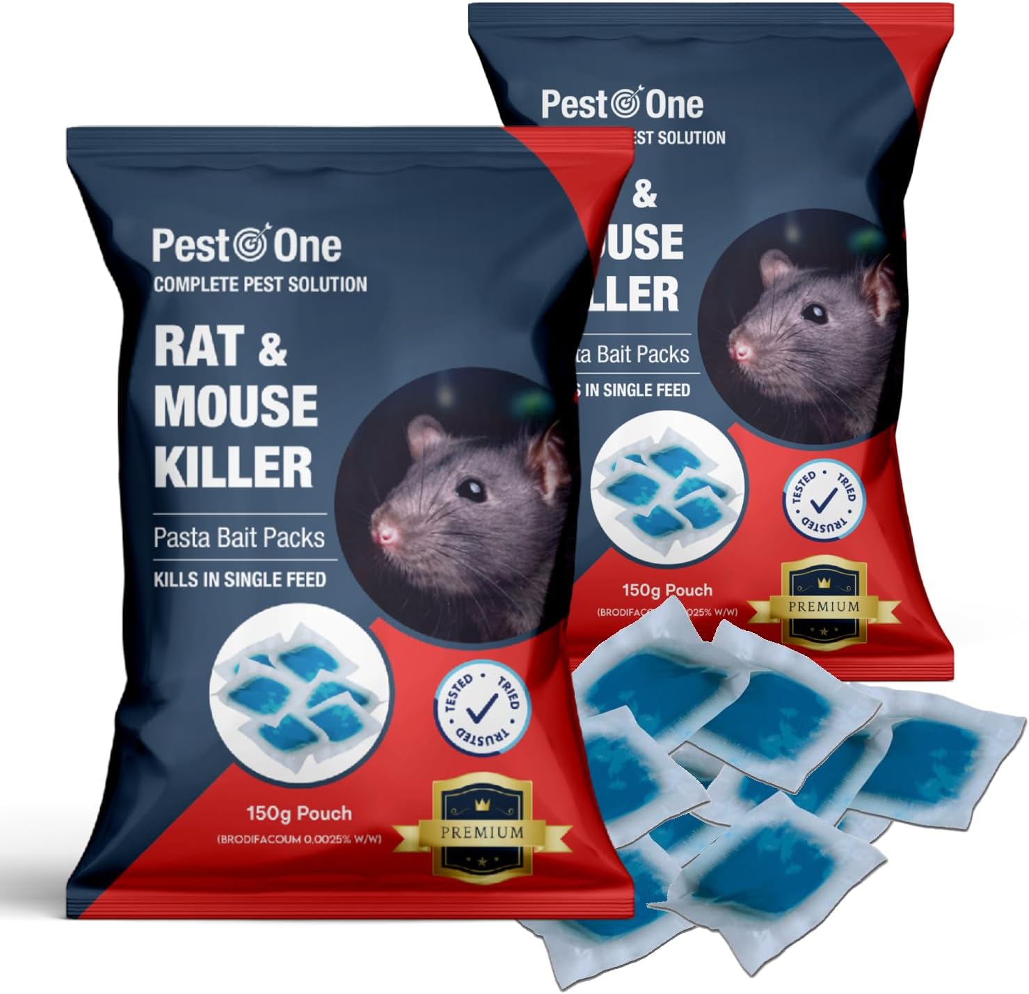Rat Pasta Bait Mouse Poisoning Blue Pasta Sachets Rodent Control Pasta ...